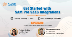 Get Started with SAM Pro SaaS Integrations - Alcor Solutions, Inc.